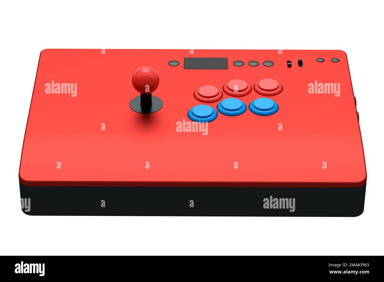 Vintage arcade stick with joystick and tournament-grade buttons on ...