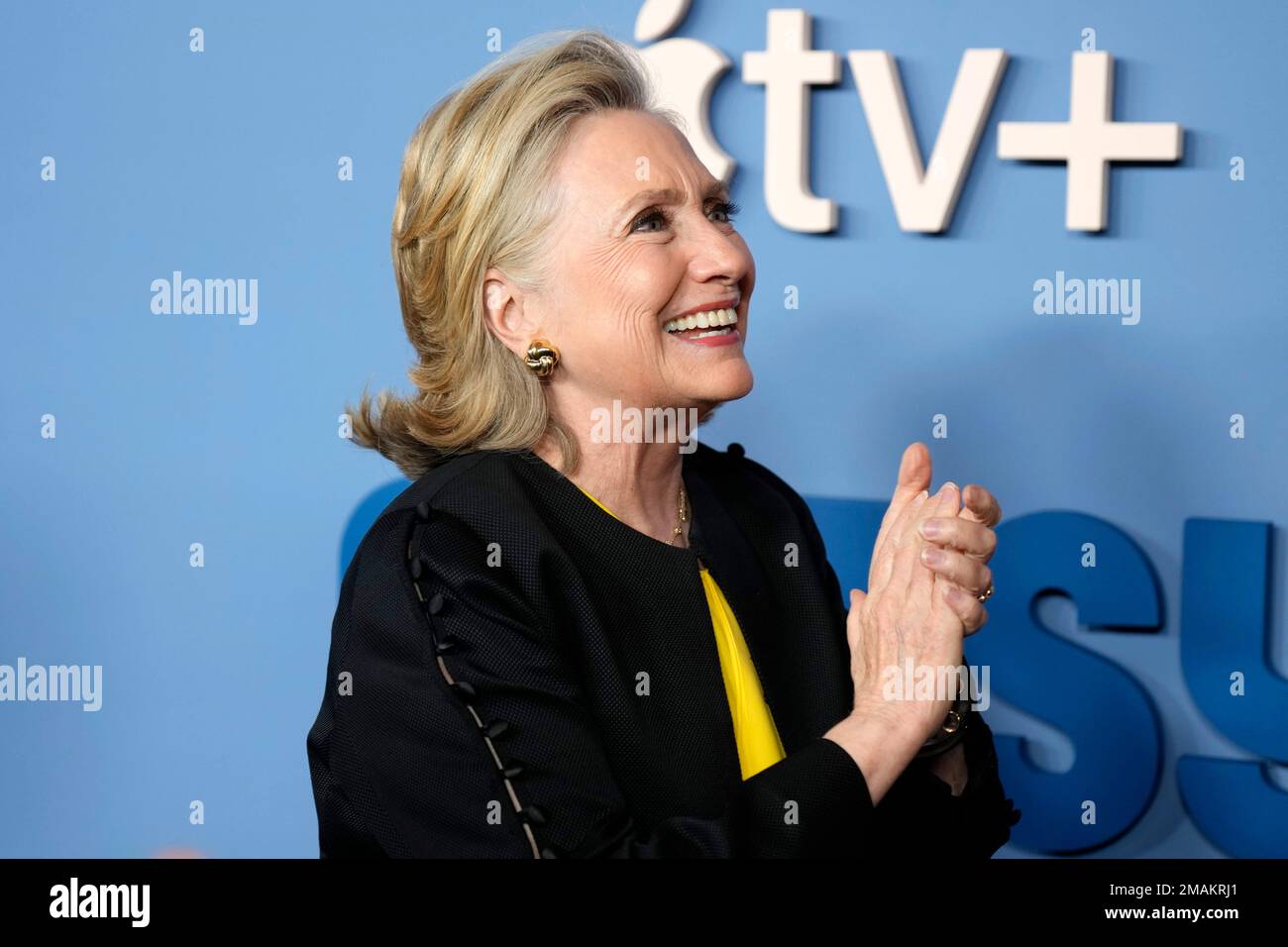 Hillary Clinton attends the premiere of the Apple TV+ series "Gutsy" at ...