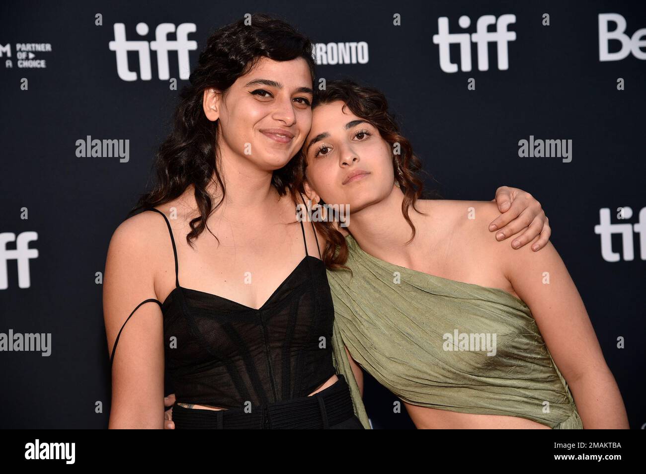 Manal Issa, left, and Nathalie Issa attend the premiere for "The ...