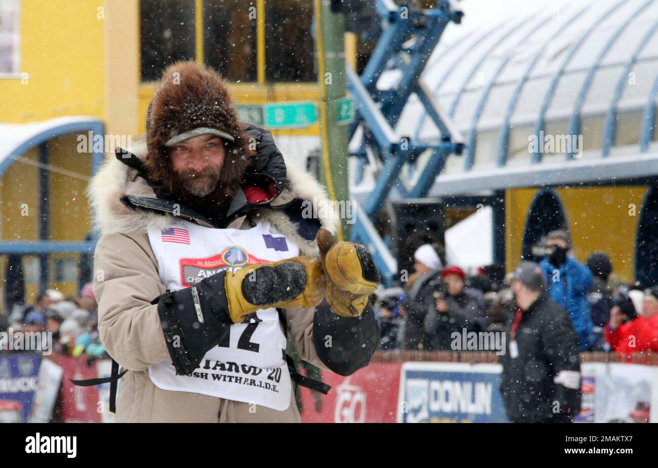 FILE - Four-time Iditarod Trail Sled Dog Race champion Lance Mackey is ...