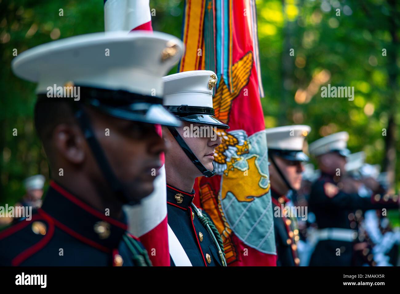 U.S. Marines from 6th Marine Regiment, 2d Marine Division stand in ...
