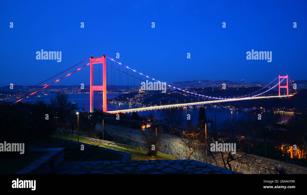 A nightscape view in Istanbul, Turkey Stock Photo - Alamy