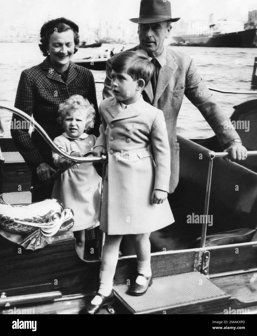 FILE - In this April 23, 1954 file photo, Britain's Prince Charles, and ...
