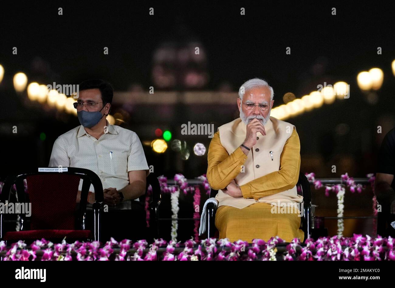 Indian Prime Minister narendra Modi, centre, participates at the ...