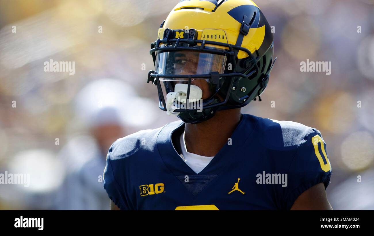 Michigan's Darrius Clemons plays during an NCAA football game on ...