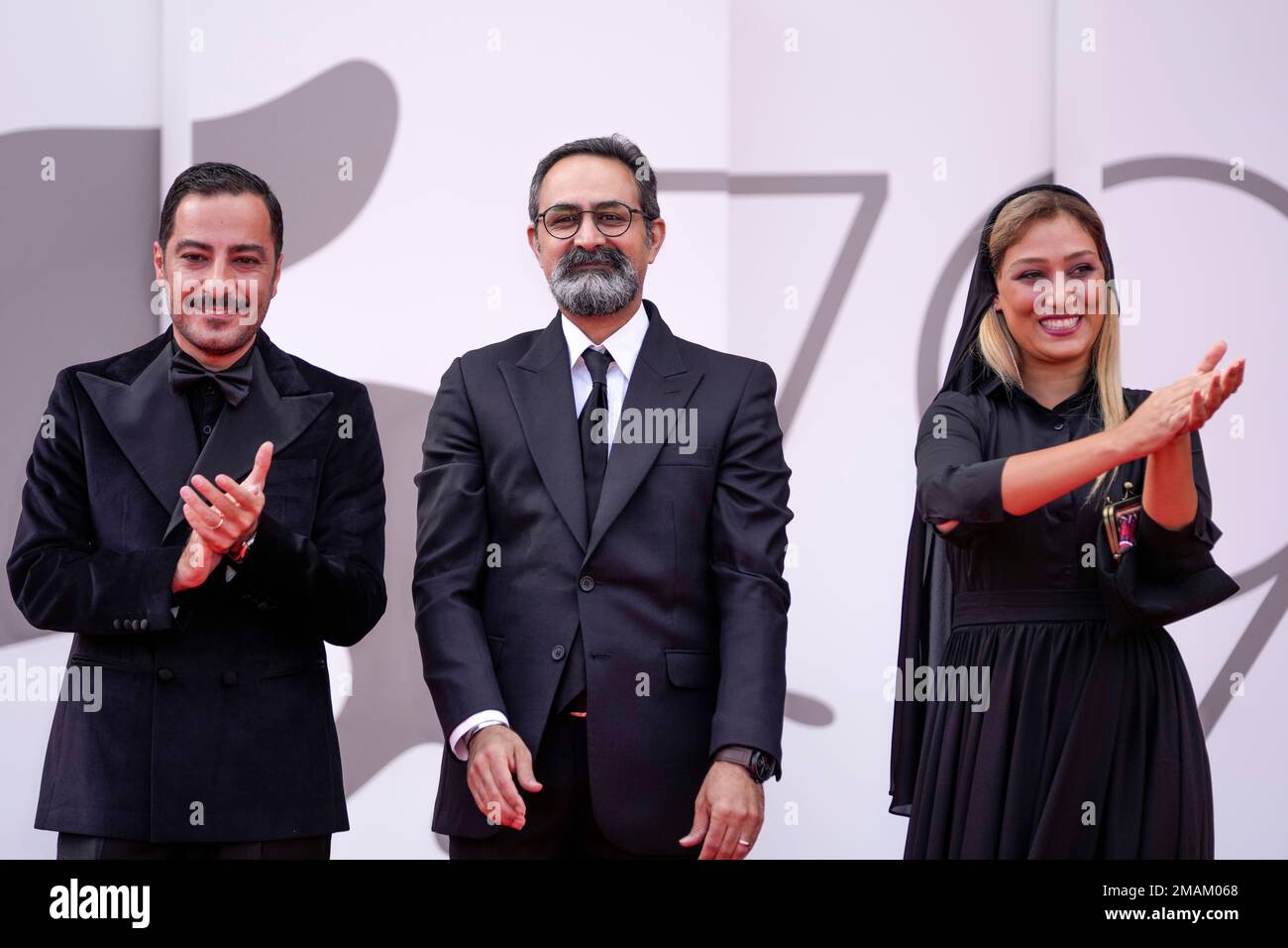 Navid Mohammadzadeh, from left, director Vahid Jalilvand and Diana ...