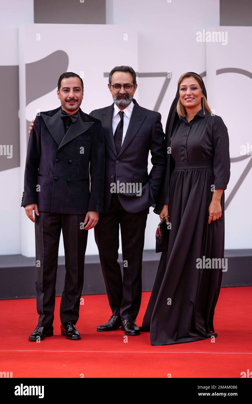 Navid Mohammadzadeh, from left, director Vahid Jalilvand and Diana ...