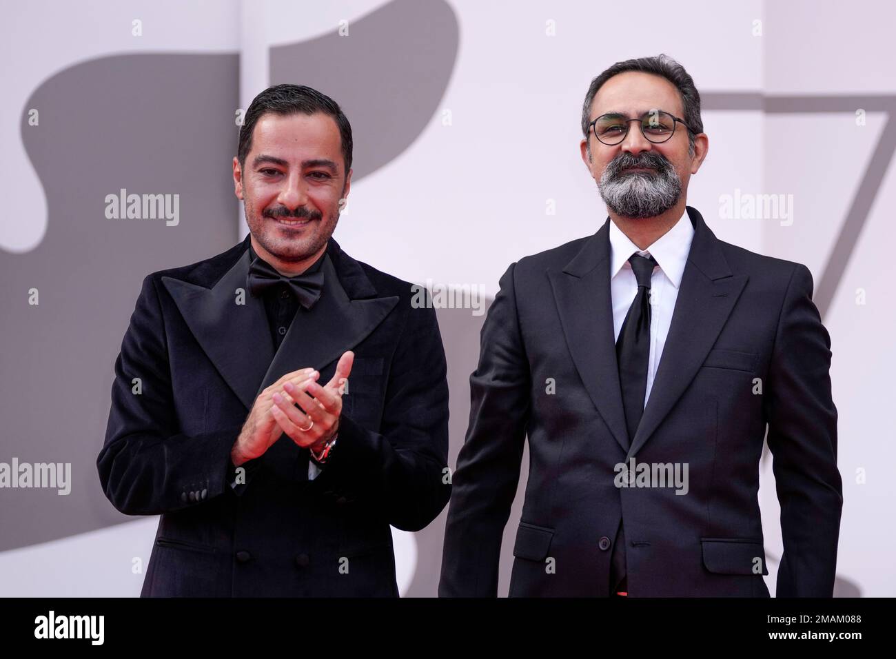 Navid Mohammadzadeh, left, and director Vahid Jalilvand pose for ...