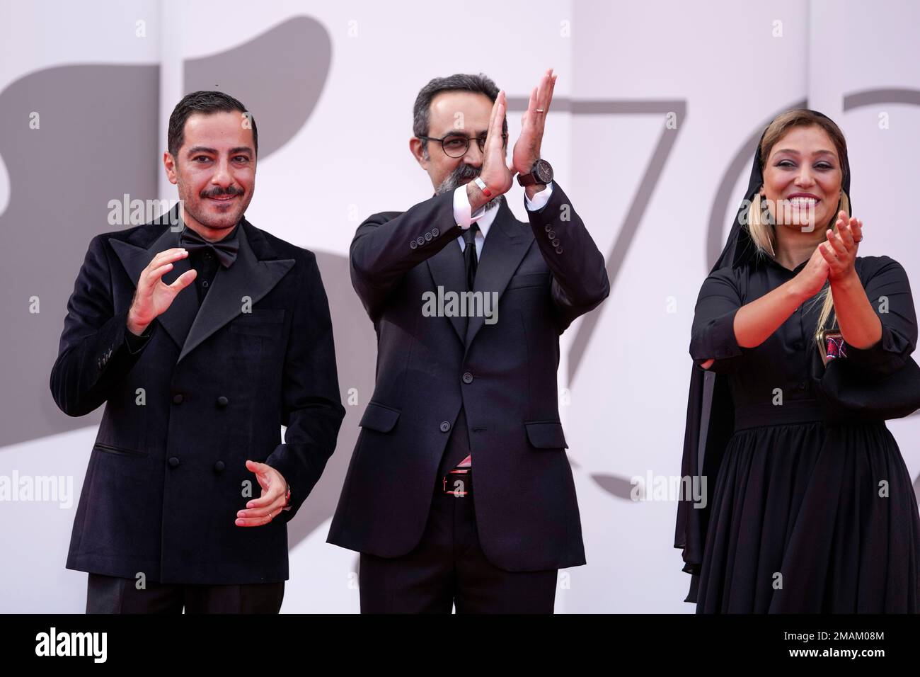 Navid Mohammadzadeh, from left, director Vahid Jalilvand and Diana ...