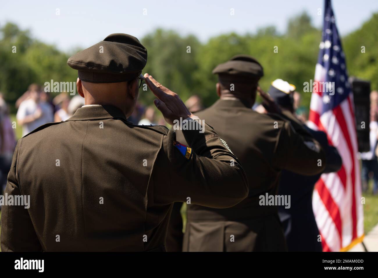 Maj. Gen. Michel M. Russell Sr. (left), commanding general, 1st Theater ...