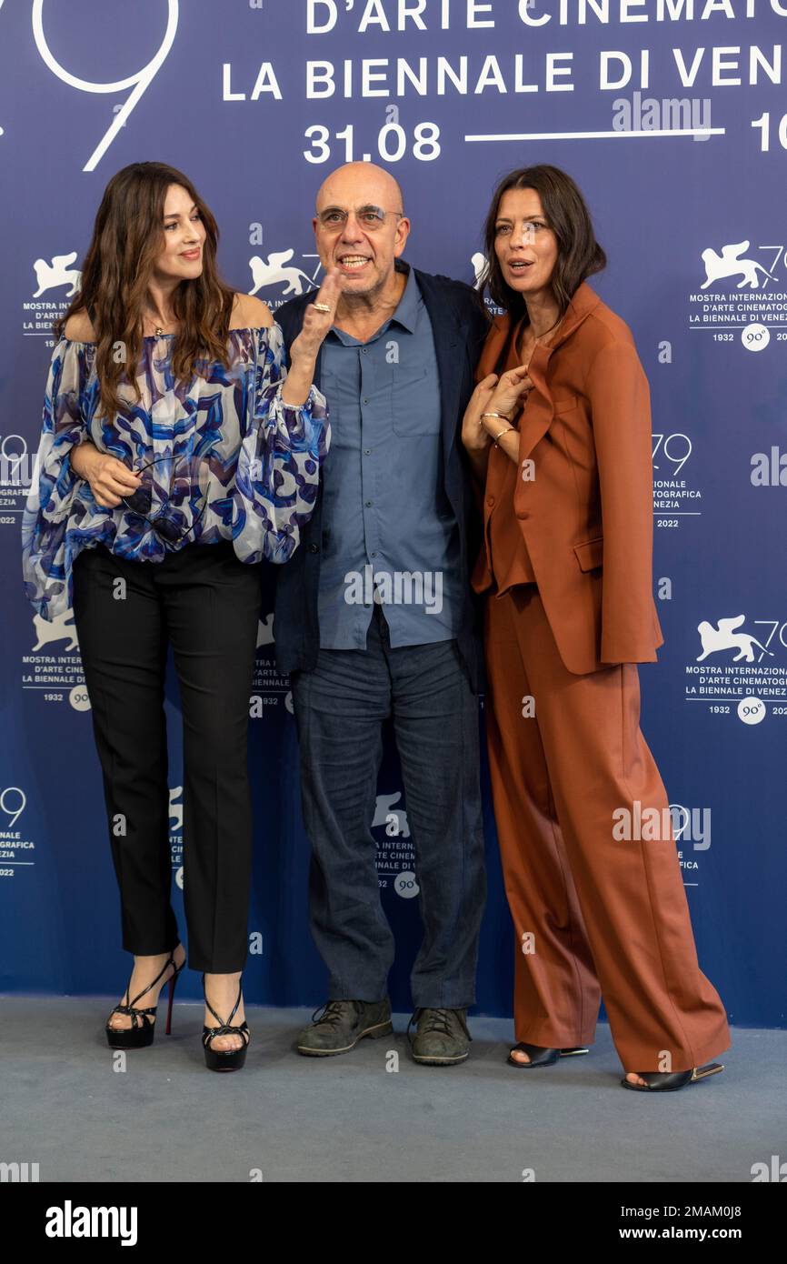 From left, Monica Bellucci, film director Paolo Virzi', and Claudia ...