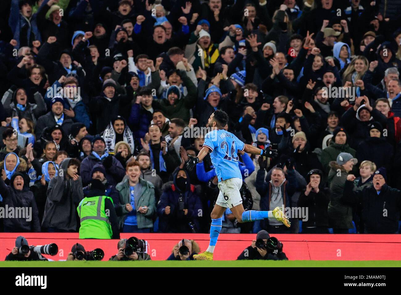 Manchester, UK. 19th Jan, 2023. Riyad Mahrez #26 of Manchester City ...