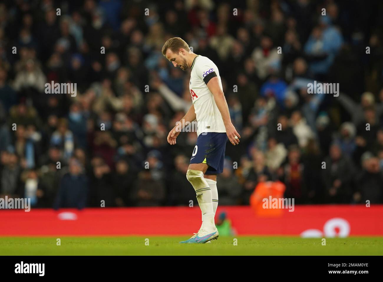 Tottenham's Harry Kane walks in dejection after Manchester City's Riyad ...