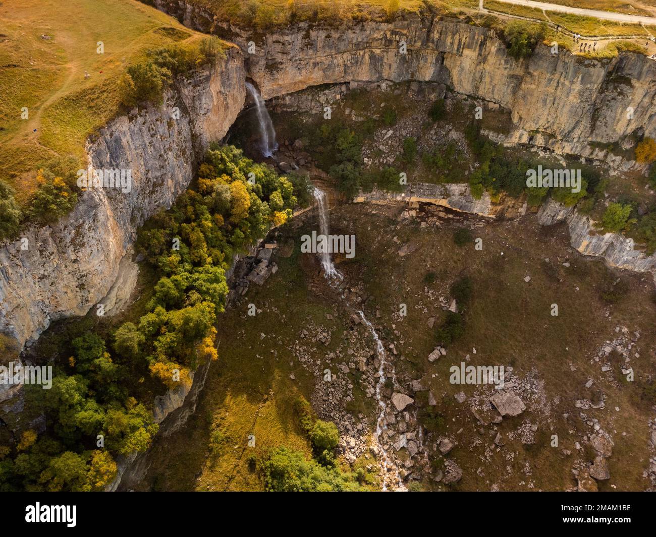 Khan waterfall. Matla nature extreme park. Caucasus scenery. Dagestan ...