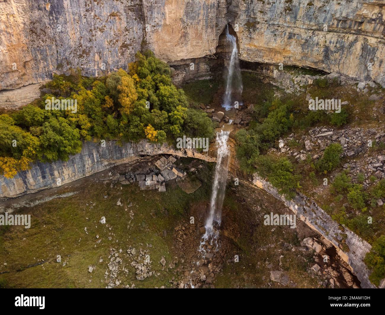 Khan waterfall. Matla nature extreme park. Caucasus scenery. Dagestan ...