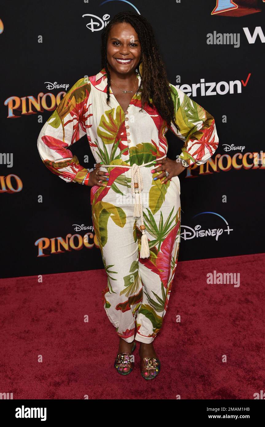Tabitha Brown arrives at the world premiere of "Pinocchio" on Tuesday ...