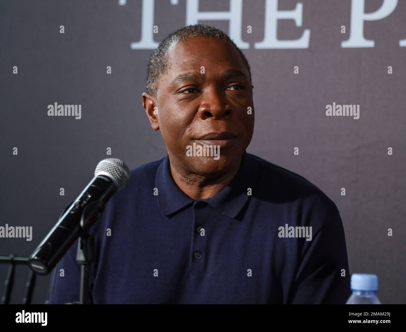 Actor Michael Potts attends a press conference for "The Piano Lesson ...