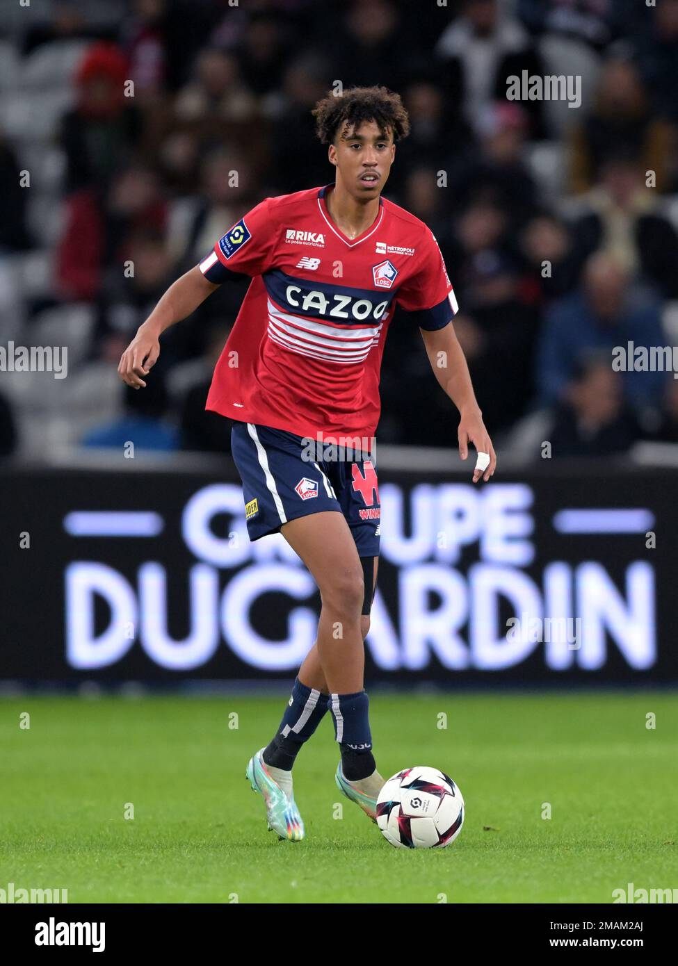 LILLE - Leny Yoro of LOSC Lille during the French Ligue 1 match between ...