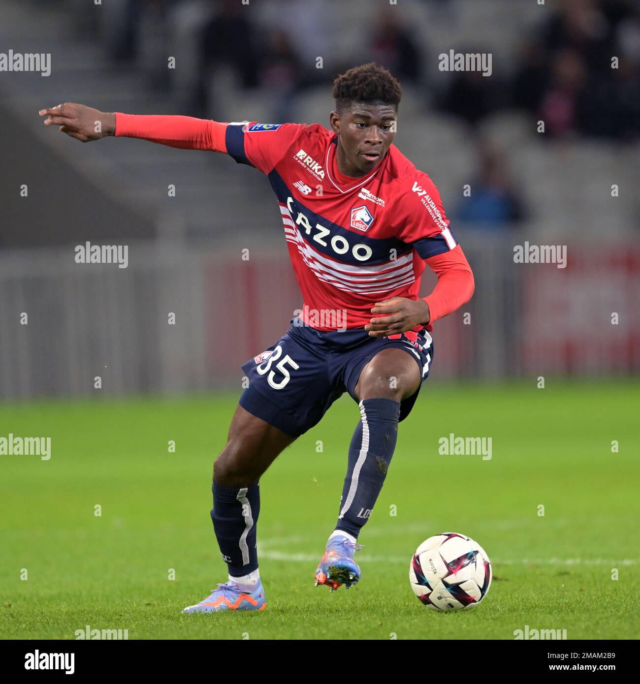 LILLE - Carlos Baleba of Lille OSC during the French Ligue 1 match ...