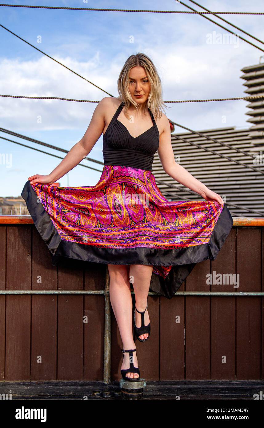 Woman onboard rrs discovery ship scotland hi-res stock photography and ...