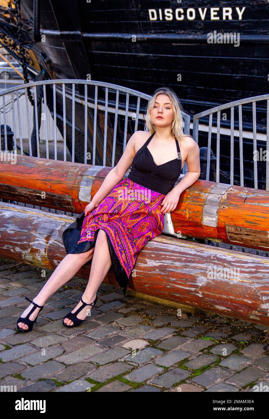 Hayleigh Young, a beautiful and fashionable woman poses for photograph ...