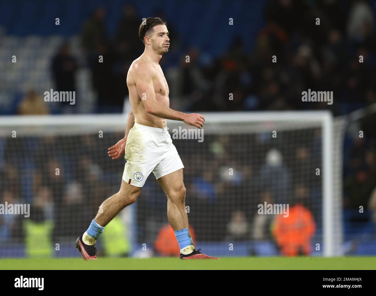 Manchester, UK. 19th January 2023. A relieved Jack Grealish of ...