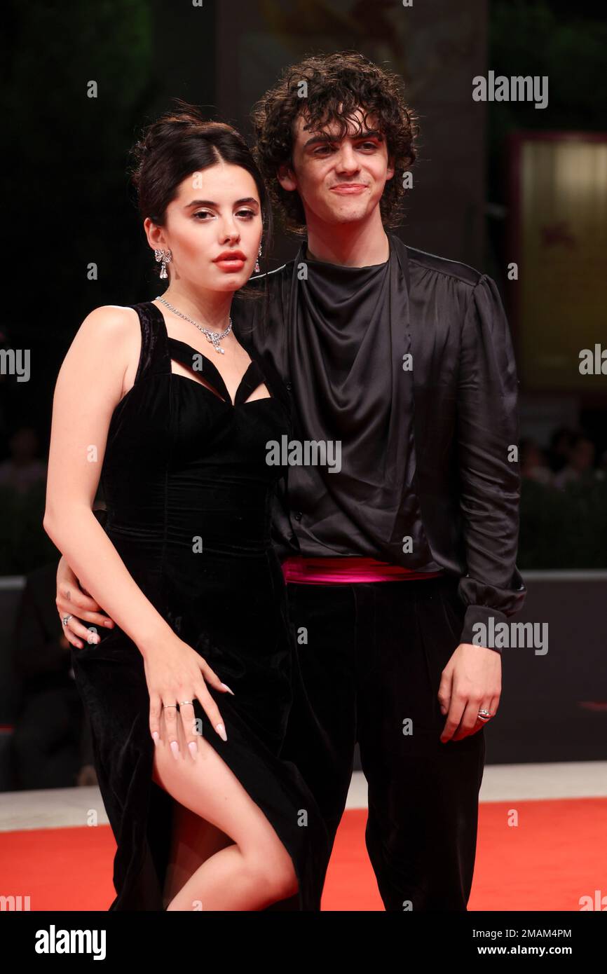 Morgan Cohen, left, and Jack Dylan Grazer pose for photographers upon ...