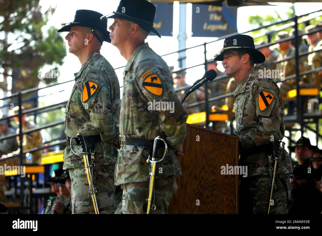 The 3rd Brigade Combat Team, 1st Cavalry Division, hosts a change of ...