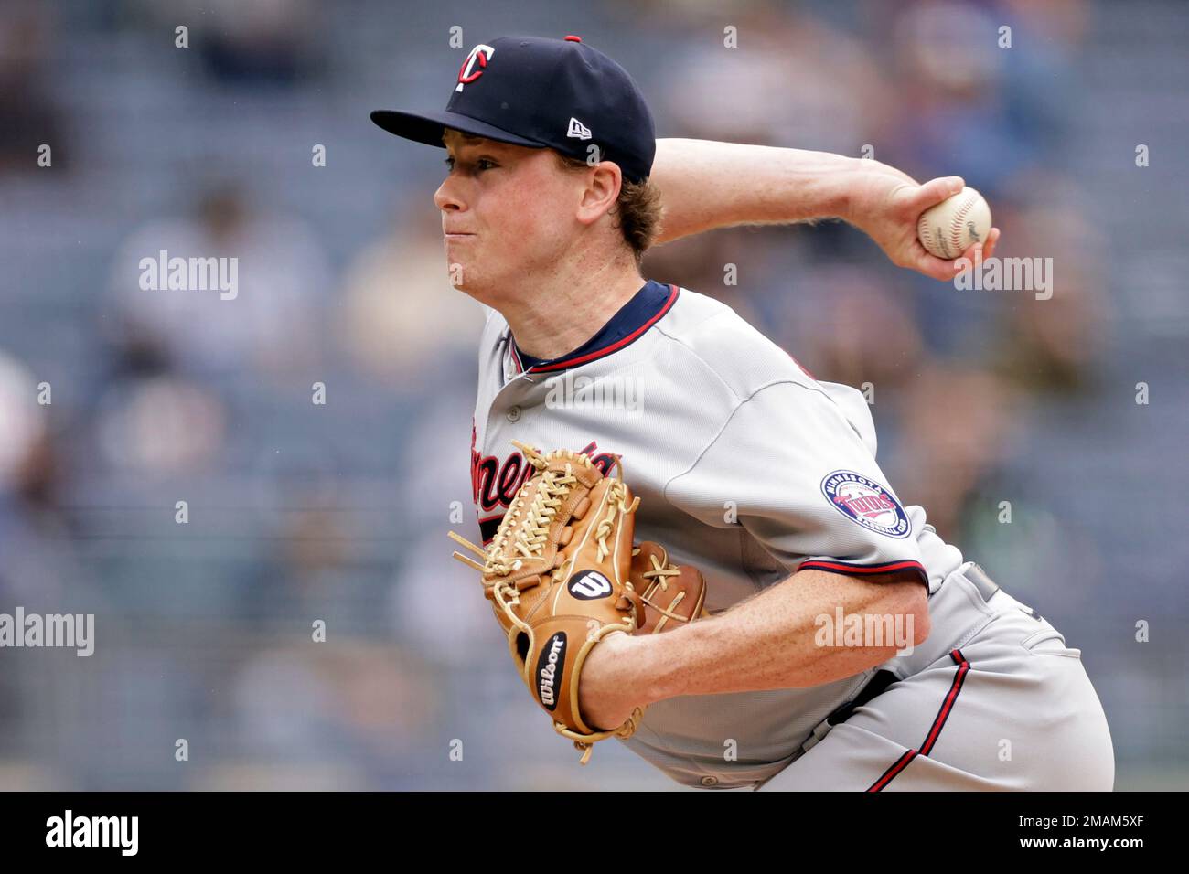 Minnesota Twins pitcher Louie Varland throws during the first inning of ...
