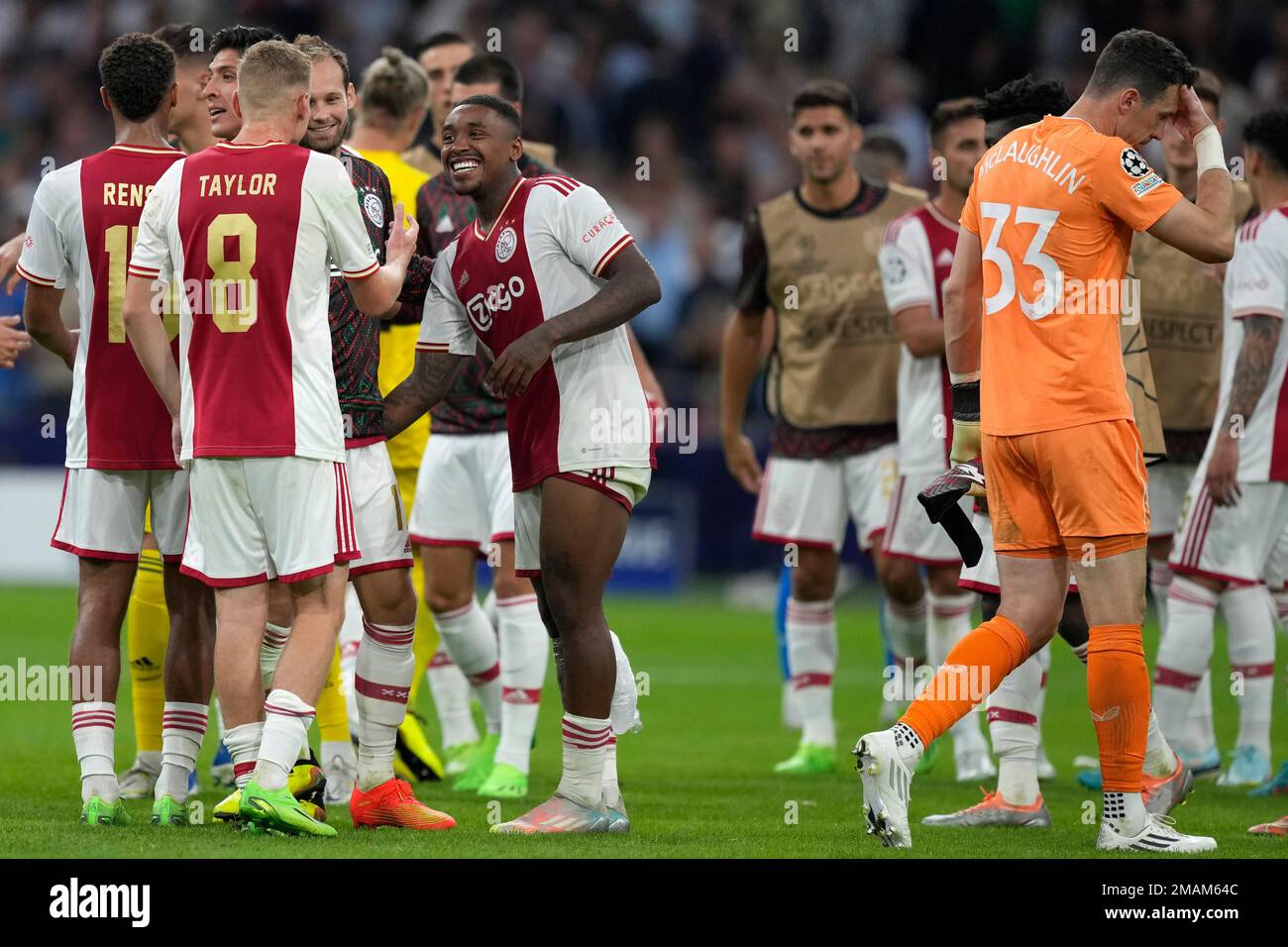 Rangers' goalkeeper Jon McLaughlin leaves the pitch at the end of a ...