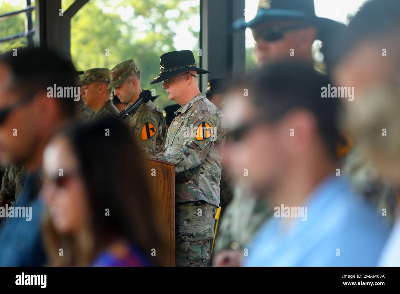 The 3rd Brigade Combat Team, 1st Cavalry Division, hosts a change of ...