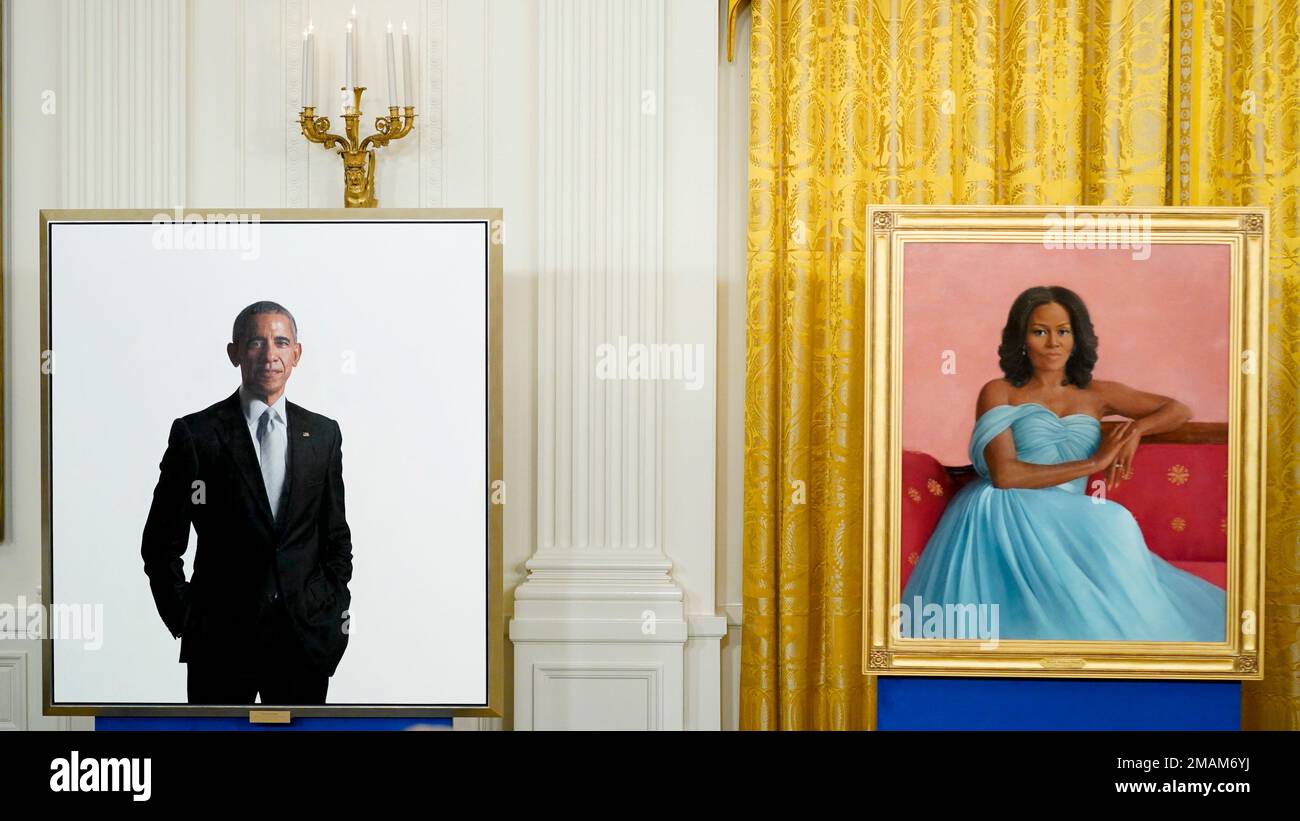 The official White House portraits of former President Barack Obama and ...