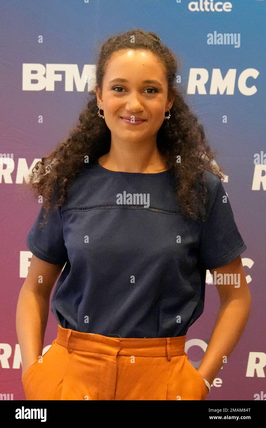 Alexia Elisabeth poses during the presentation of the Altice Media ...