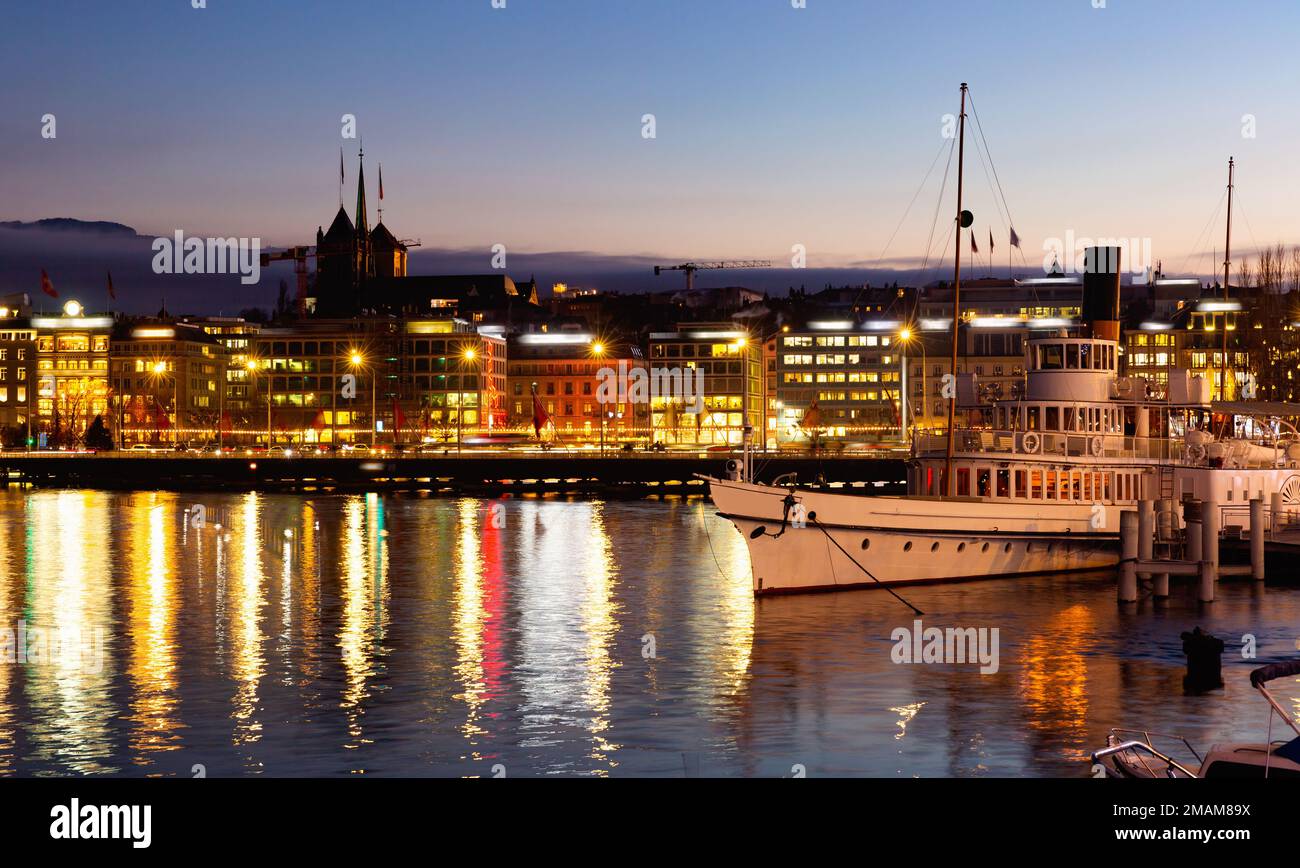 Geneva quay bridge hi-res stock photography and images - Alamy