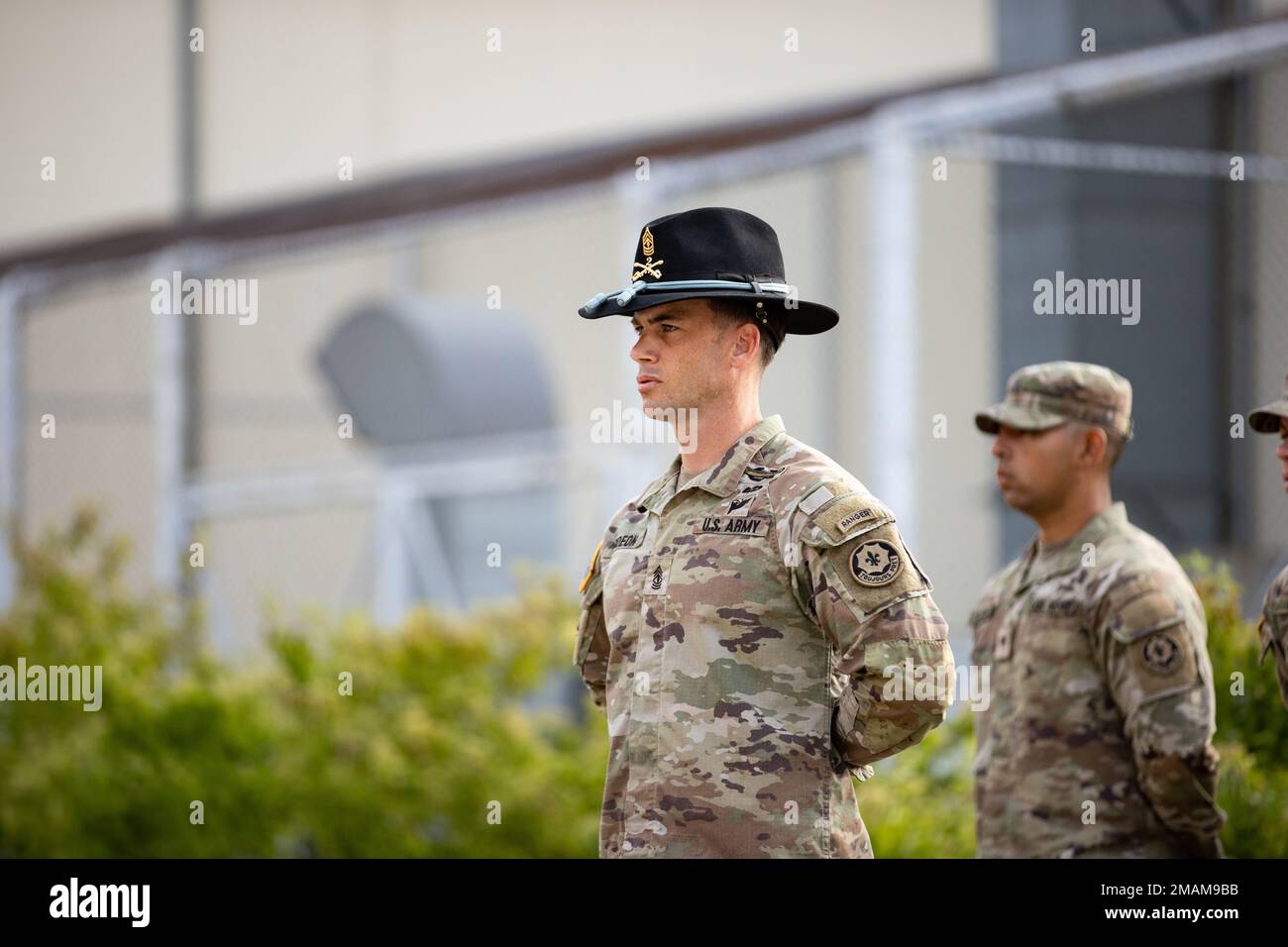 U.S. Army 1st Sgt. Max Gideon, first sergeant of Eagle Troop, 2nd ...