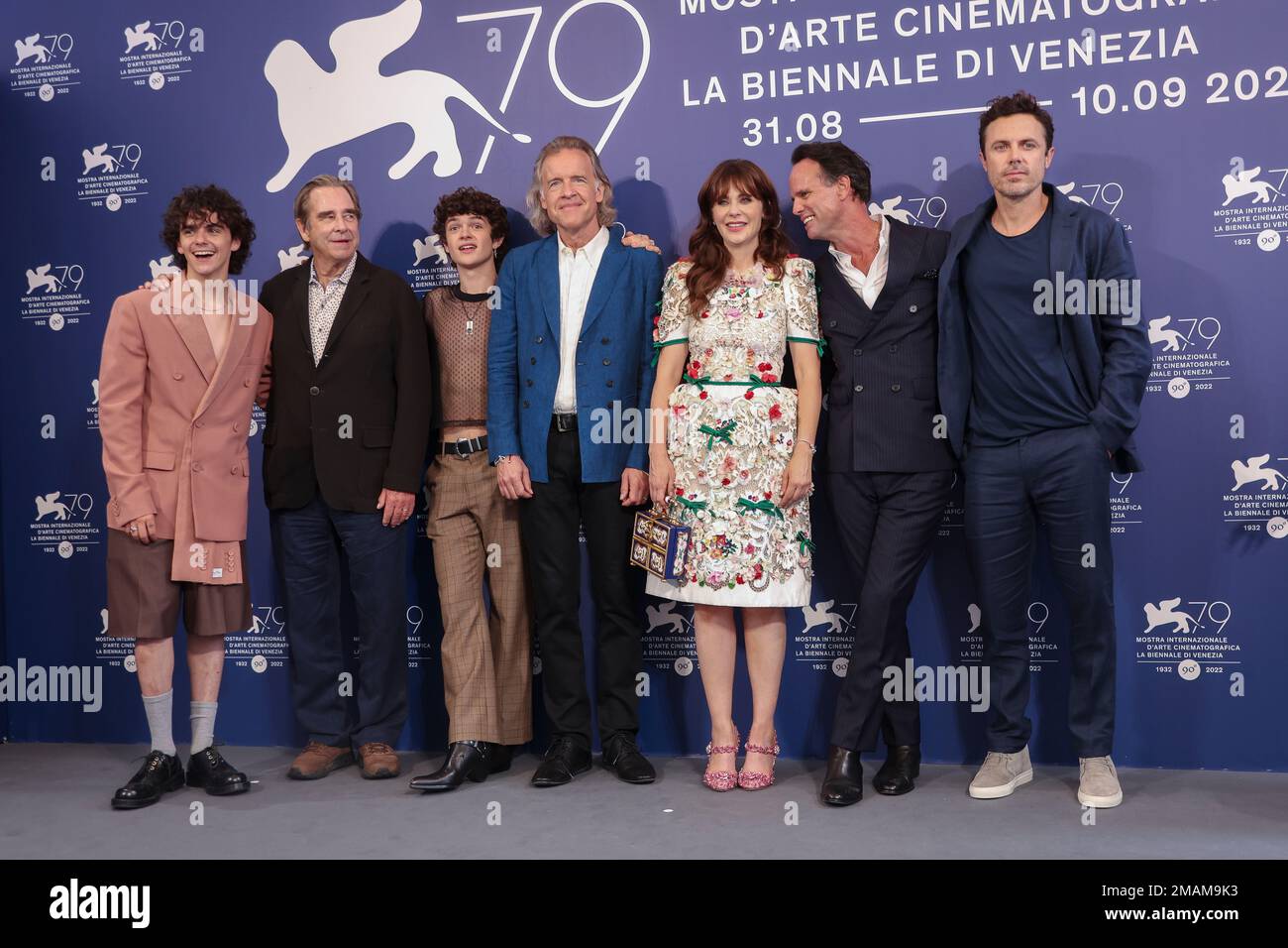 Jack Dylan Grazer, from left, Beau Bridges, Noah Jupe, director Bill ...