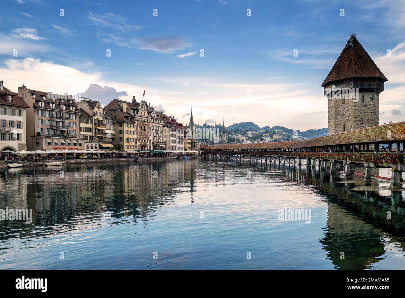 The Kapellbrücke bridge in Lucerne Switzerland Stock Photo - Alamy