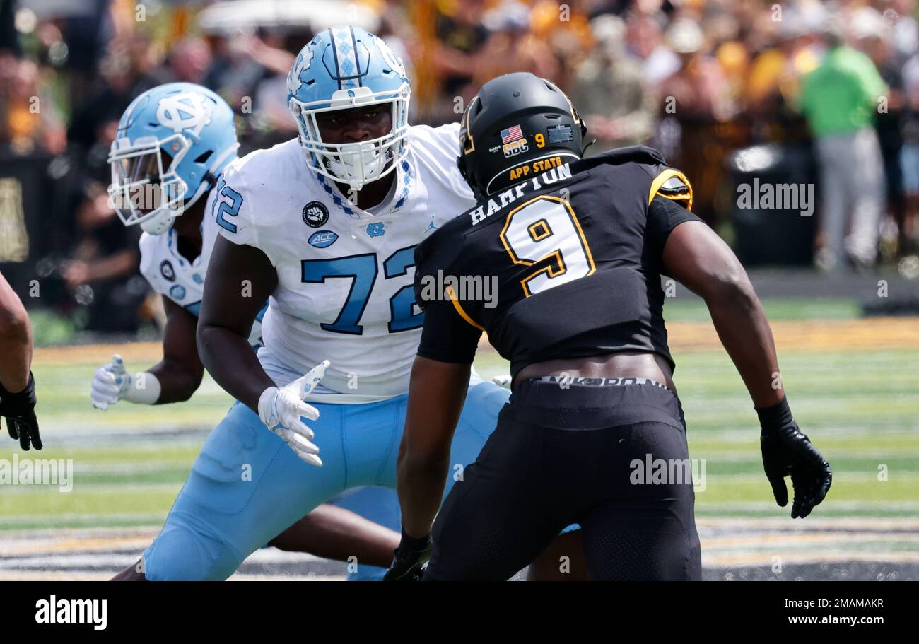 North Carolina offensive lineman Asim Richards (72) blocks Appalachian ...