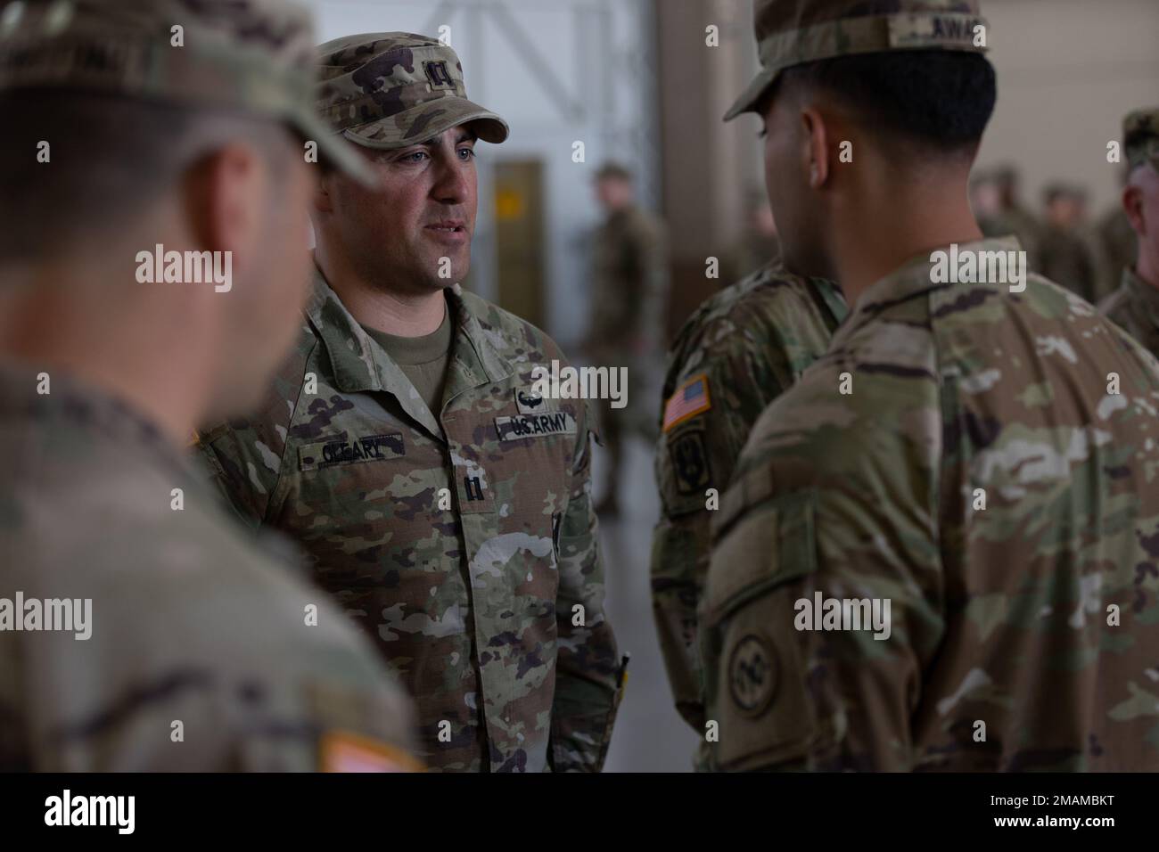 Members of Alpha Company 1st Battalion 182nd Infantry Regiment depart ...