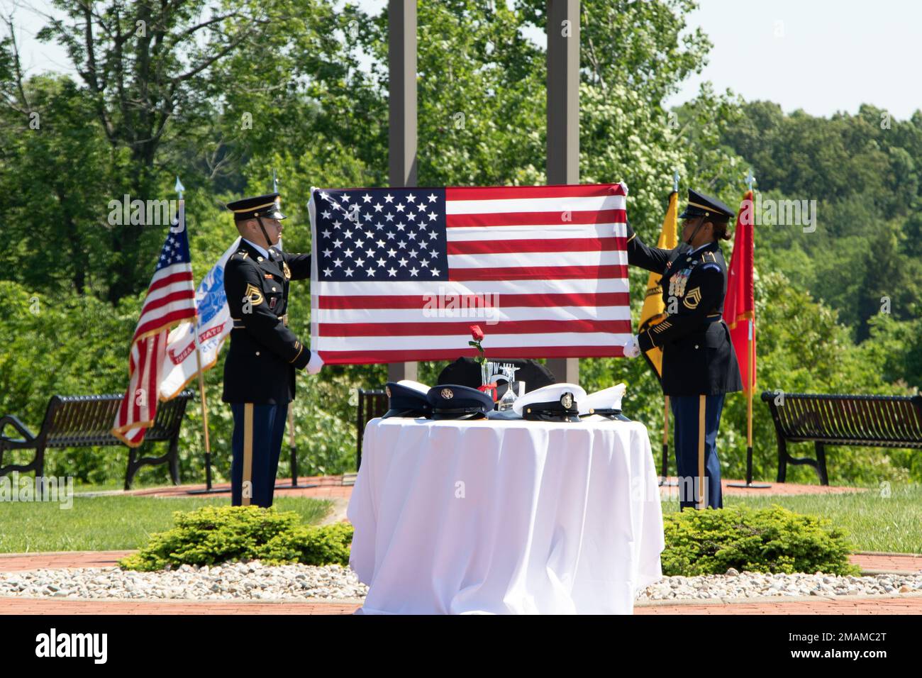 U.S. Army Human Resource Command Honor Guard concludes a traditional ...