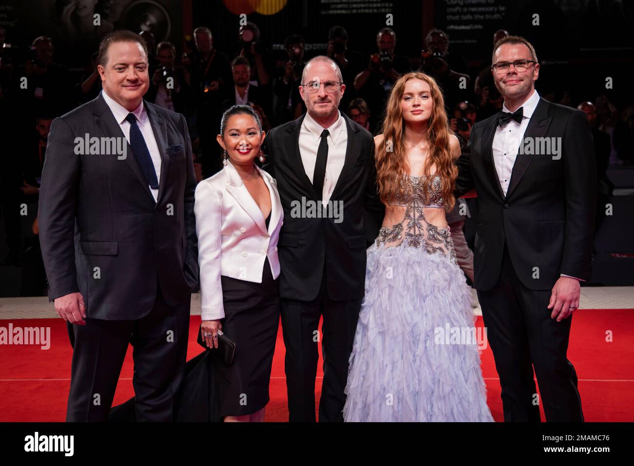 Brendan Fraser, Hong Chau, director Darren Aronofsky, Sadie Sink and ...