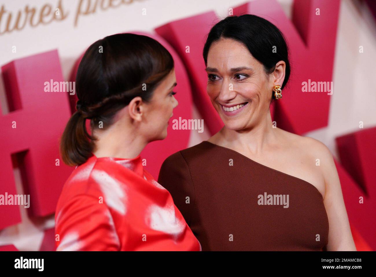 Ruth Wilson, left, and Sian Clifford pose for photographers upon ...