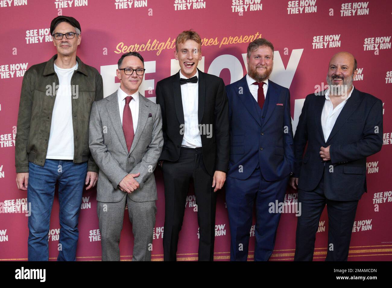 Angus Wright, from left, Reece Shearsmith, Charlie Cooper, Tim Key and Paul Chahidi pose for ...