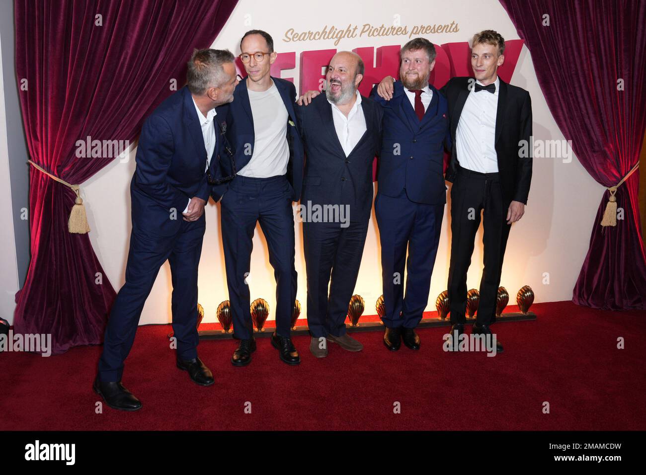 Tom George, from left, Paul Chahidi, Tim Key and Charlie Cooper pose ...