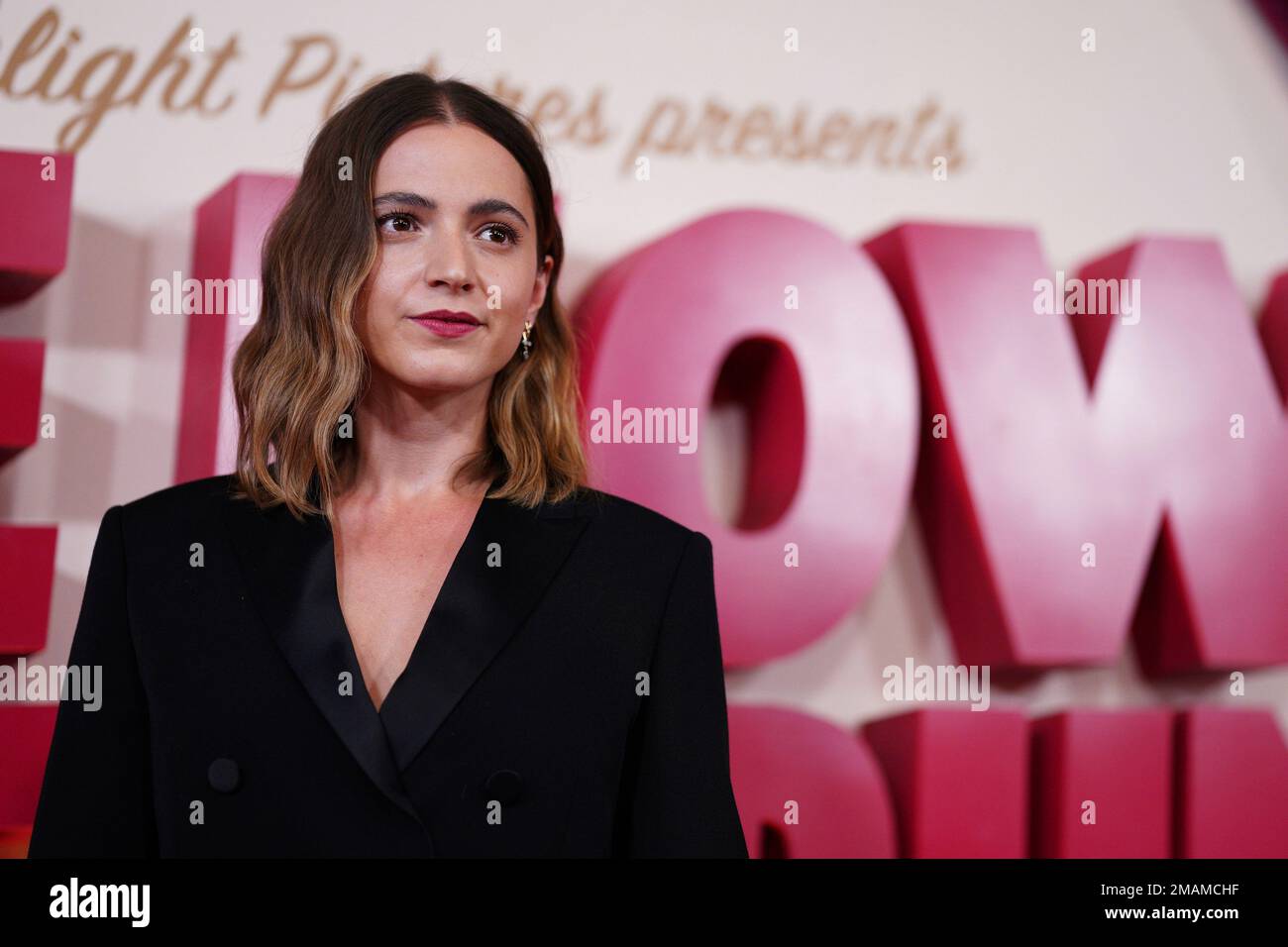 Pearl Chanda poses for photographers upon arrival at the London ...