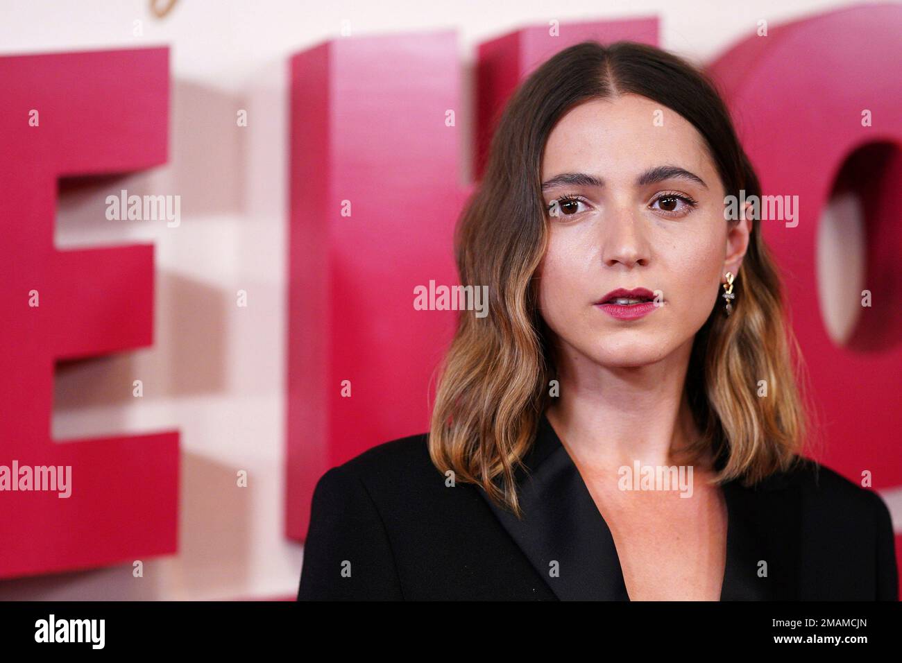 Pearl Chanda poses for photographers upon arrival at the London ...