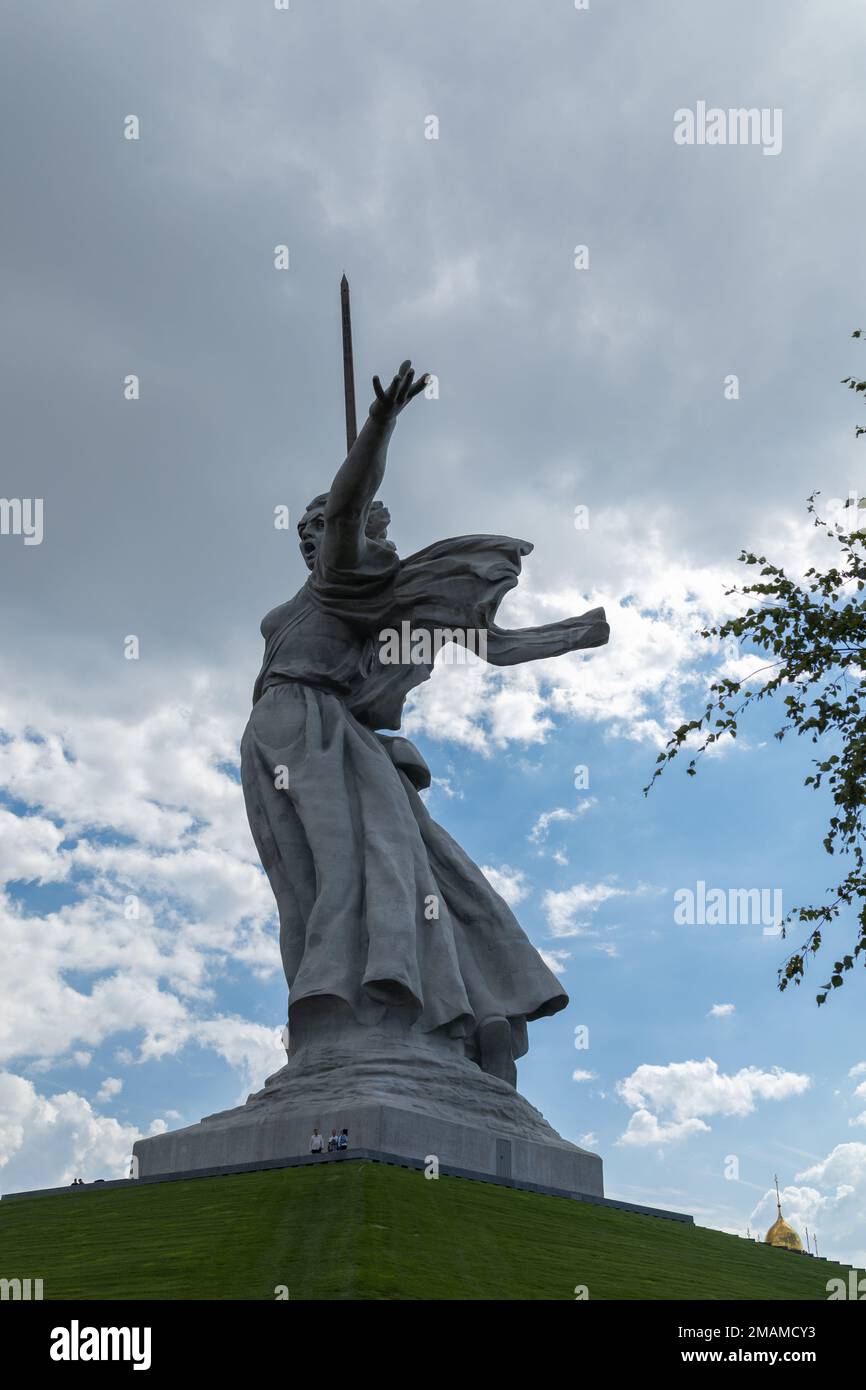 Russia, Volgograd,Sculpture Motherland Calls - compositional center of ...