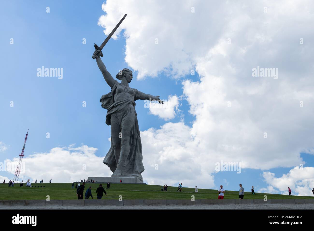 Russia, Volgograd,Sculpture Motherland Calls - compositional center of ...