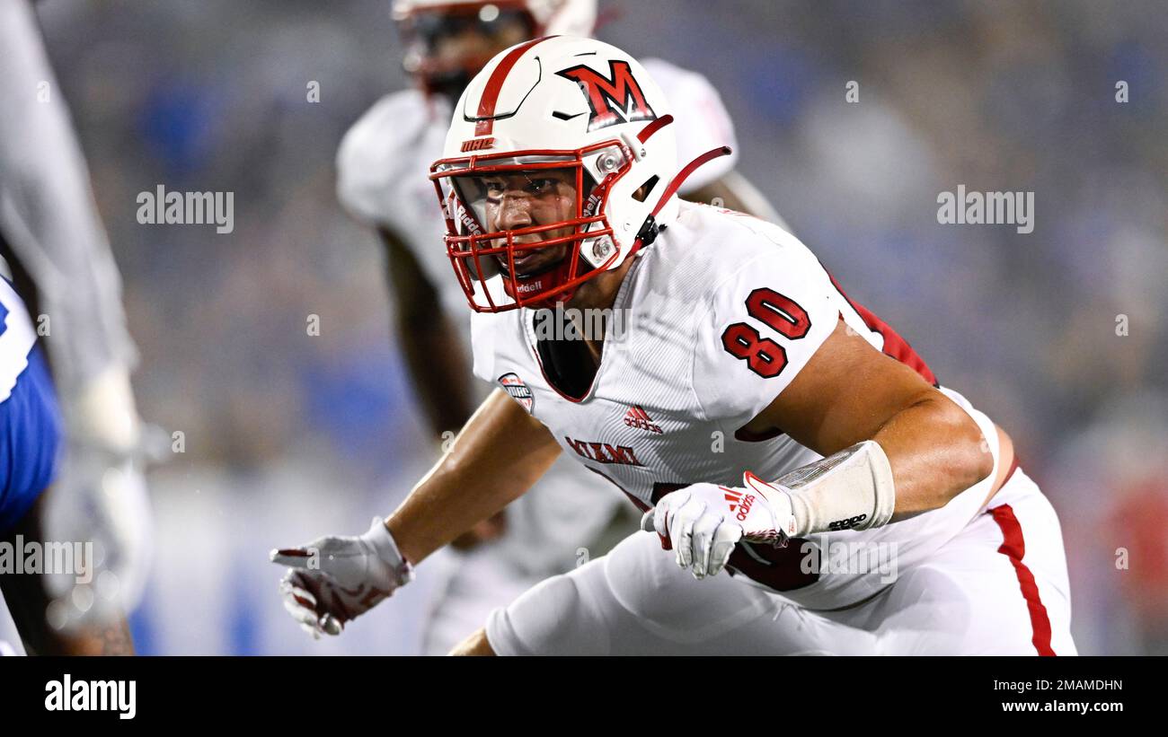 Miami Ohio tight end Jack DeJarld (80) plays against Kentucky during an ...