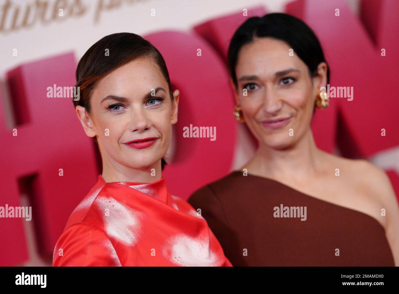 Ruth Wilson, left, and Sian Clifford pose for photographers upon their ...